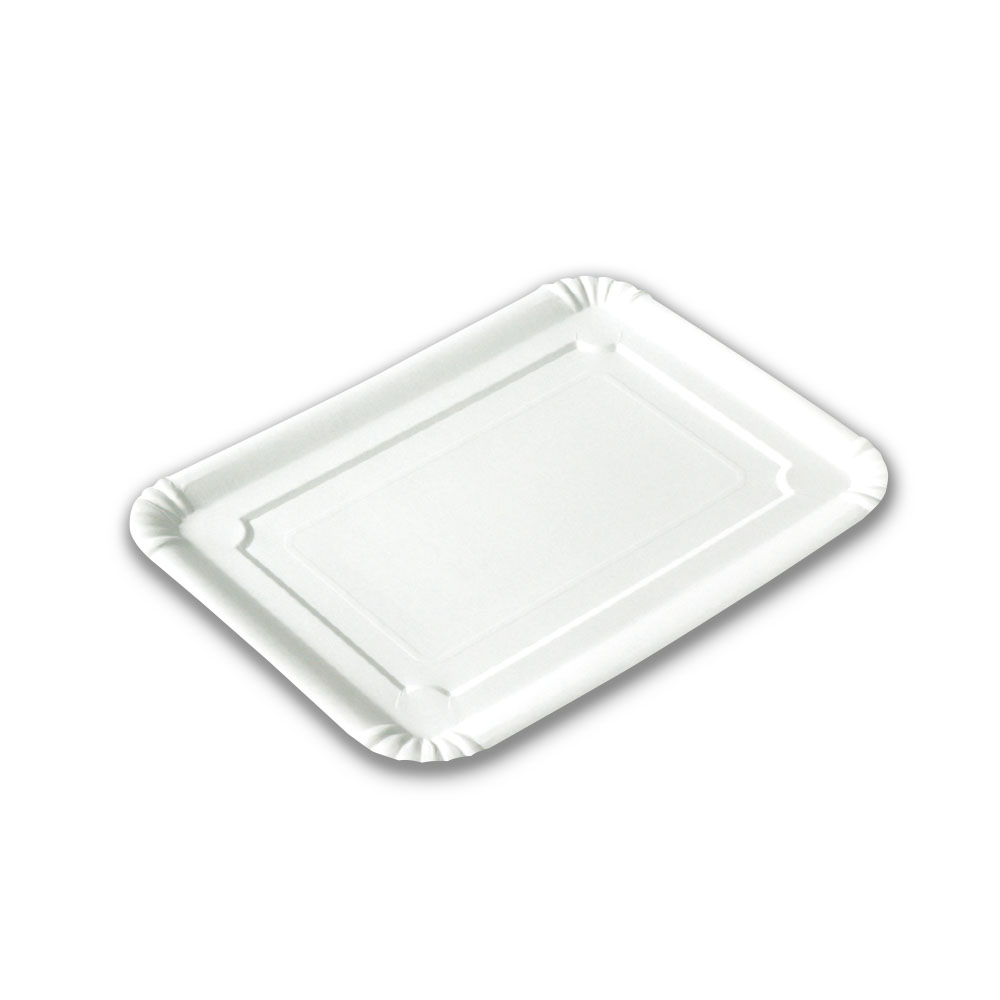 FF2101White Rectangular Paper Plate (350g) - Kwong Wah Paper Product Co Ltd