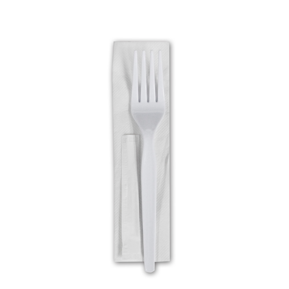 FM0121Individually Plastic Wrapped Cutlery Set (White Plastic Fork ...
